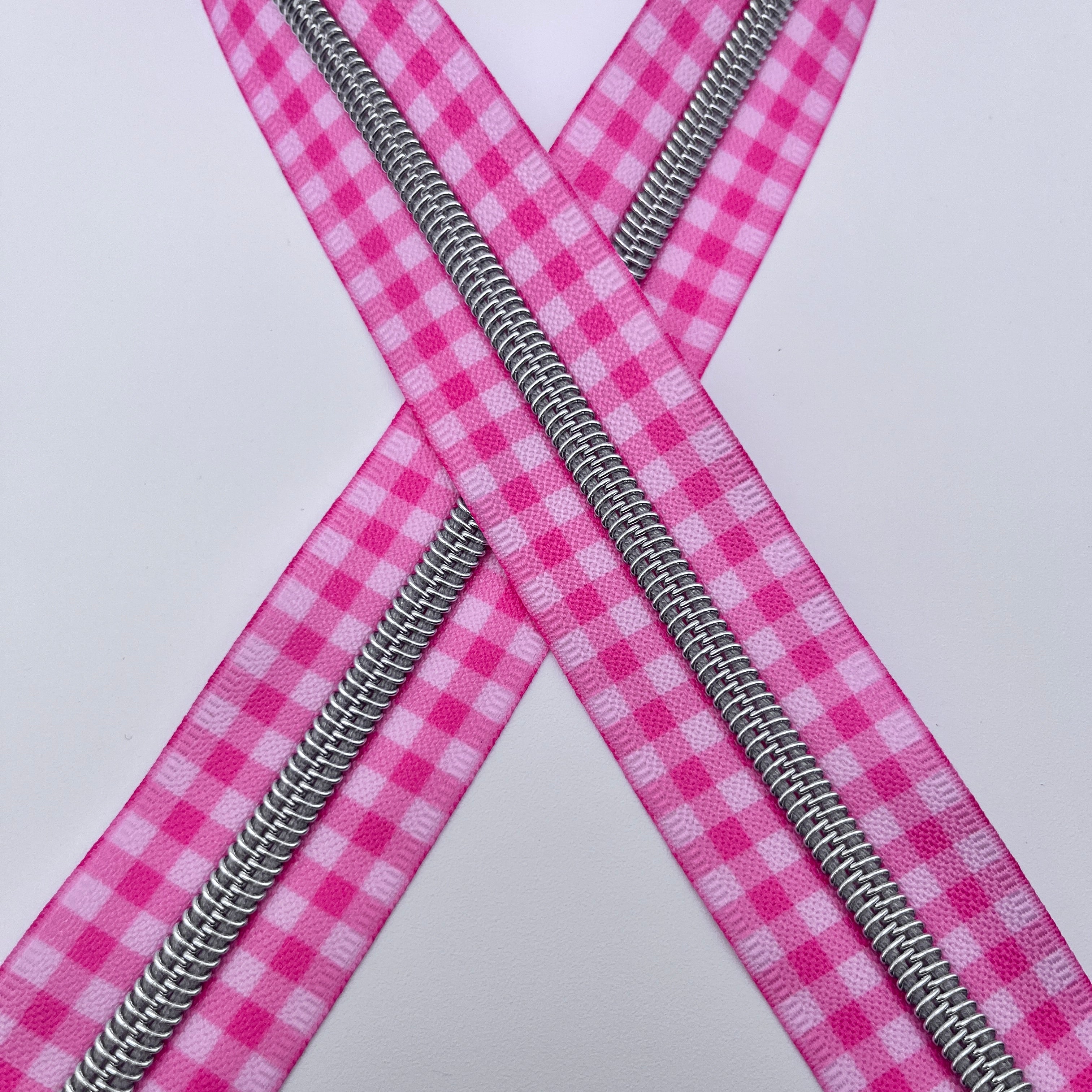 Bright Pink Plaid Silver Printed – SullivansTrim