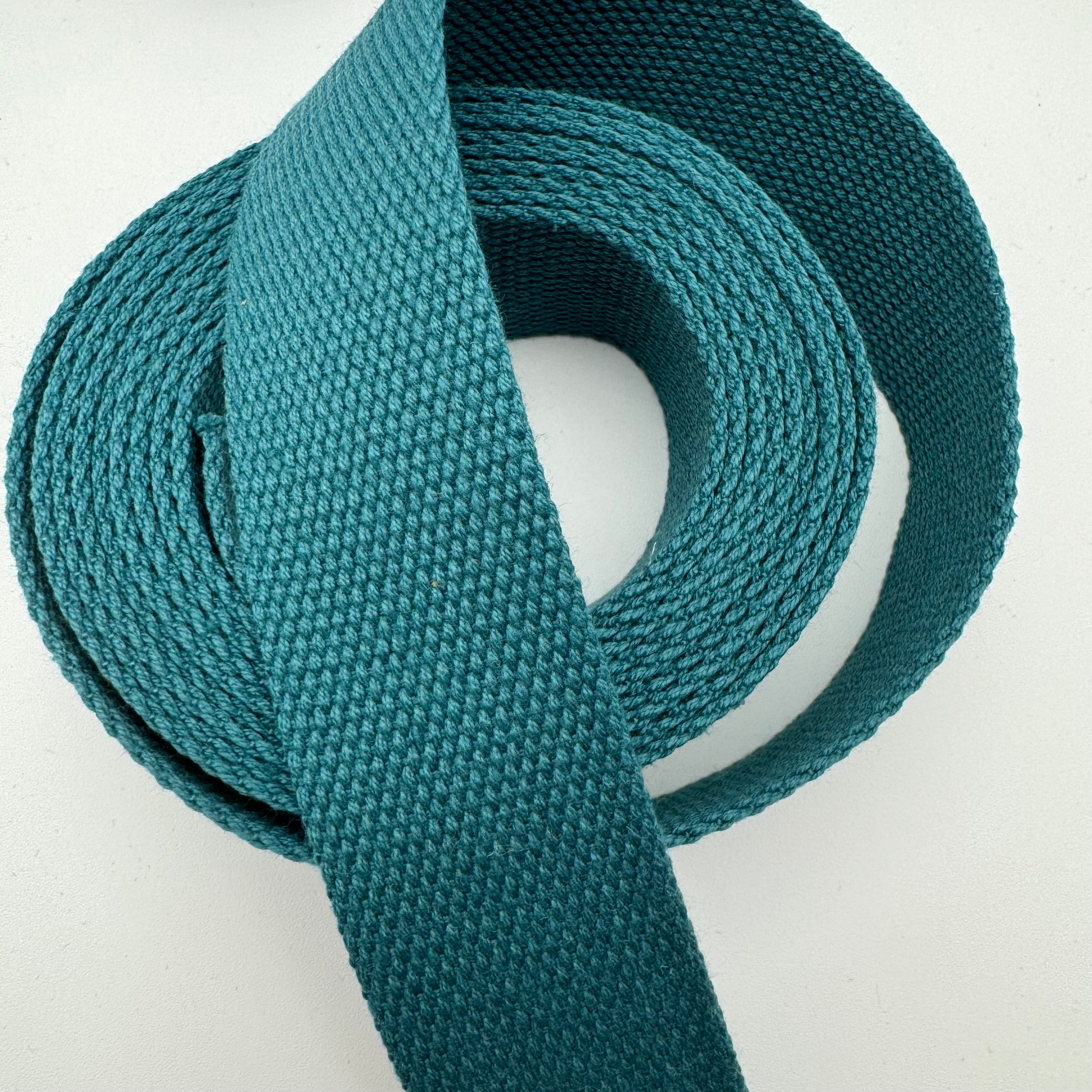 Deep Teal cotton webbing – SullivansTrim